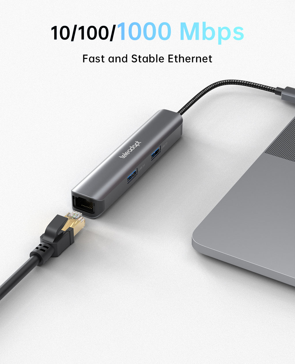 Slimline USB C 5-in-1 Combi-Hub – teleadapt